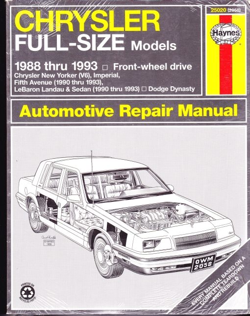 Chrysler Full-Size Models, 1988-1993 Haynes Manual