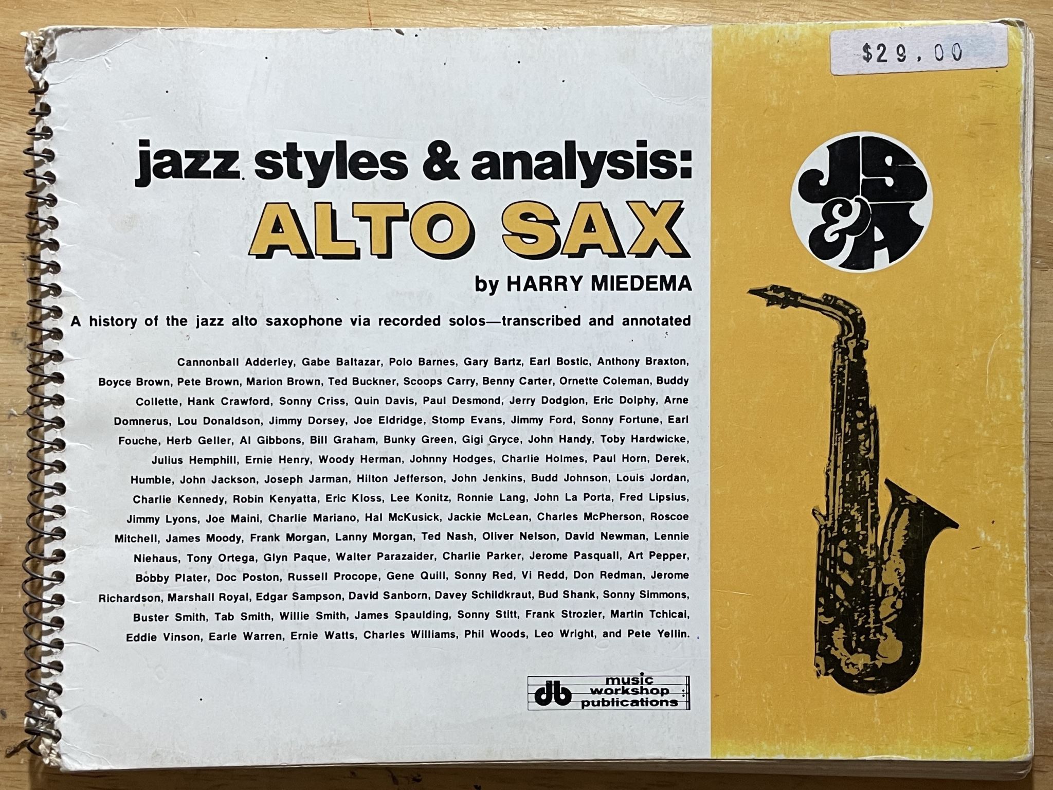 Jazz Styles & Analysis Alto Sax by Harry Miedema